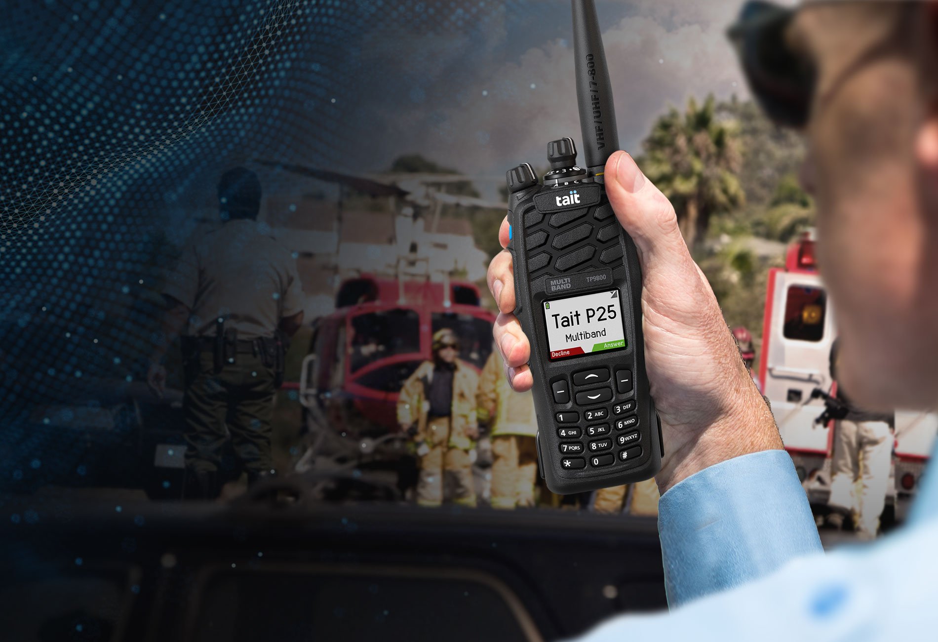 TP9800 - P25 Portable Multiband Radio | Tait Communications